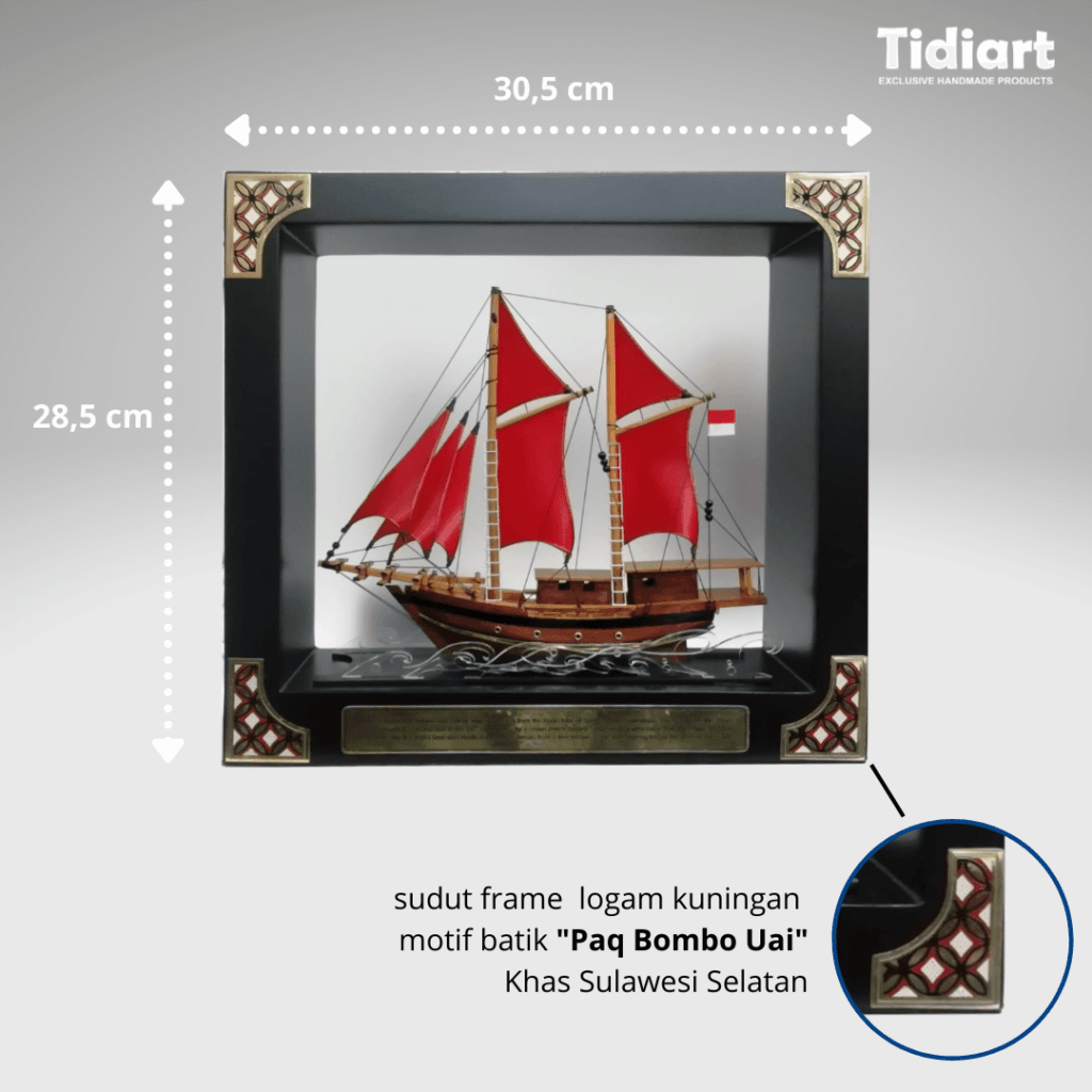 Miniatur Kapal Pinisi Layar Merah - Palari Salaka | Tidiart,Bandung